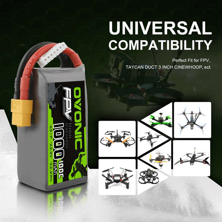 2×Ovonic 22.2V 50C 6S 4500mAh Lipo Battery Pack with T Plug – Ampow