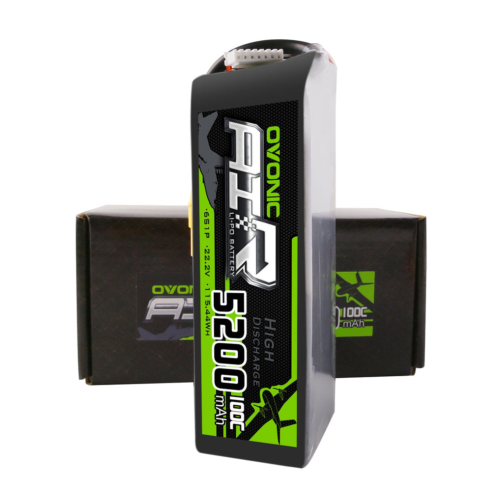OVONIC 22.2V 5200mAh 6S 100C LiPo XT90 & AS150 for X-Class Cinelifter – Ampow