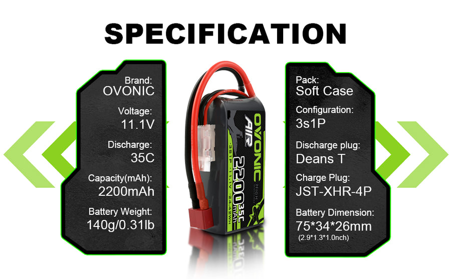Ovonic 3S Lipo Battery for RC | Ampow
